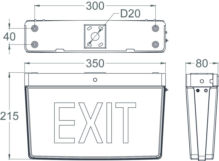 LED EXIT SIGN - SLIM TYPE (SURFACE) - YLI Ultimate Lighting Experience